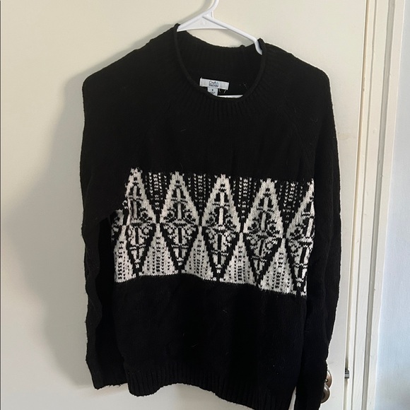 croft & barrow | Sweaters | Croft Barrow Black And White Patterned ...